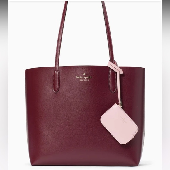 kate spade | Bags | 28 Kate Spade Reversible Ava Tote In Deep Berry ...
